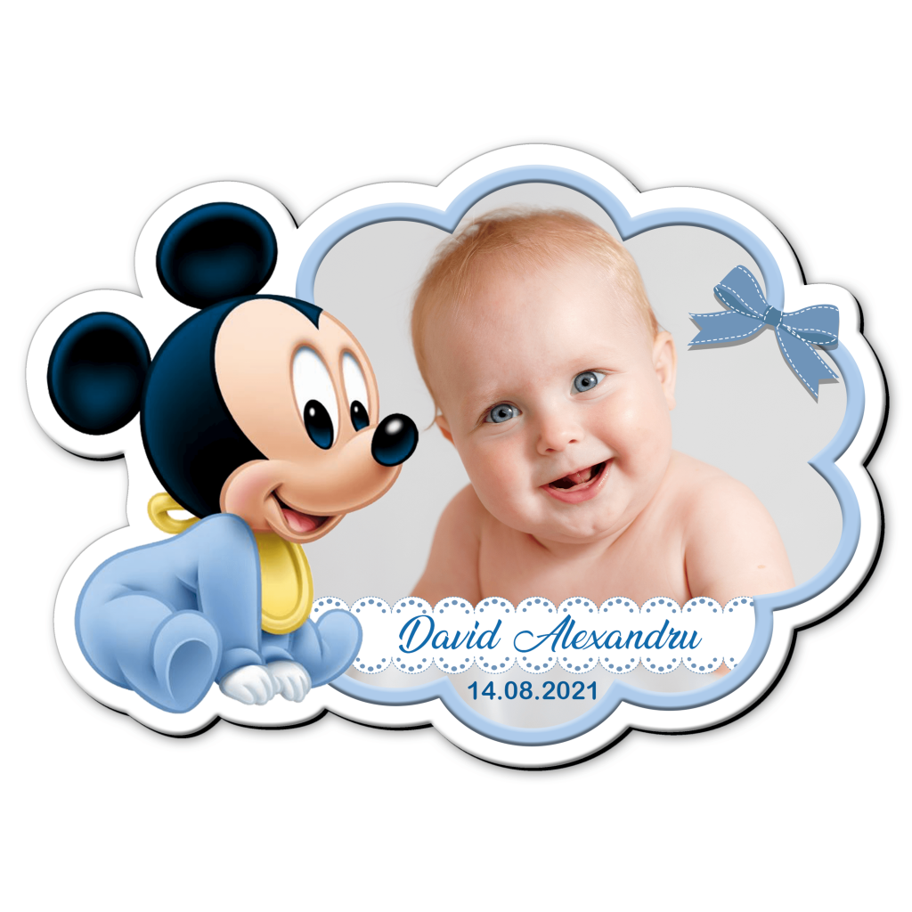 Meniu Botez cu poza - Mickey Mouse - MBF-21 - Produse BOTEZ si NUNTA