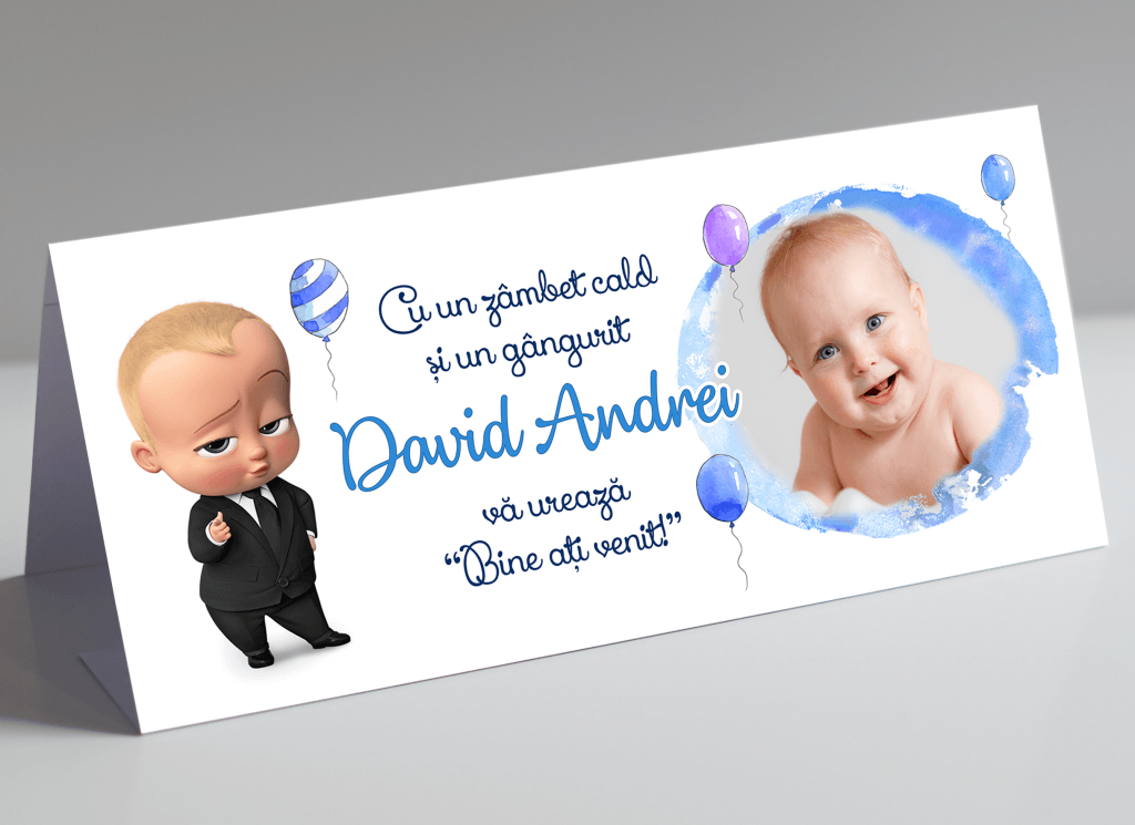 Plic de bani cu poza - Baby Boss - PBBF-039 - Produse BOTEZ si NUNTA