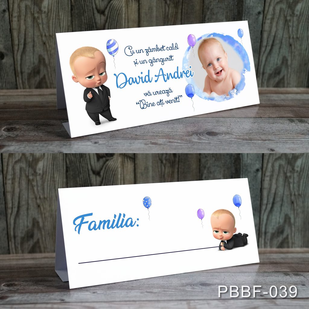 Plic de bani cu poza - Baby Boss - PBBF-039 - Marturii Botez baietei si ...