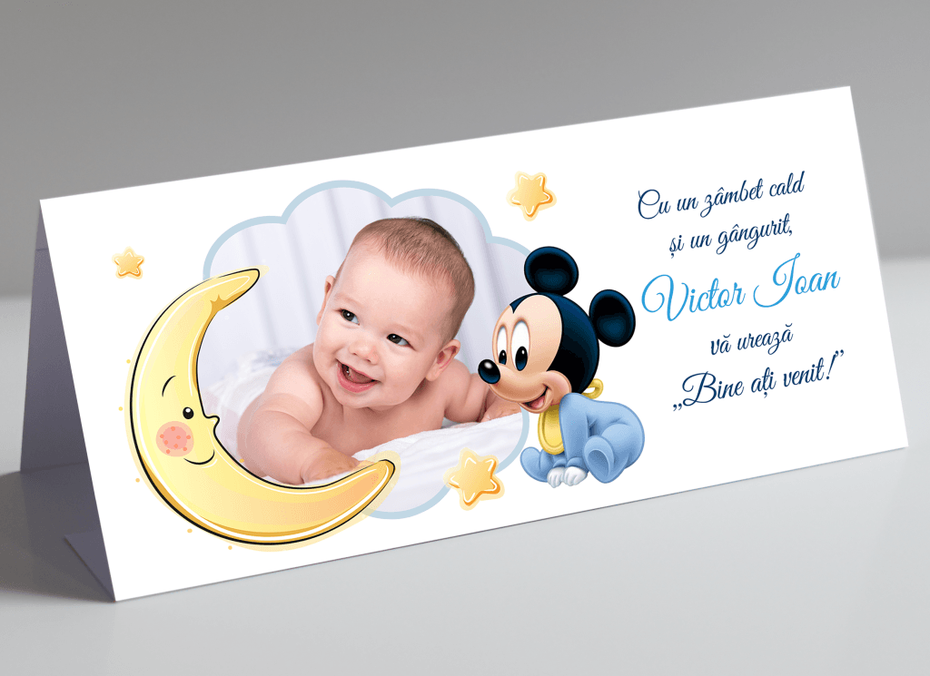 Plic de bani cu poza - Mickey - PBBF-036 - Produse BOTEZ si NUNTA