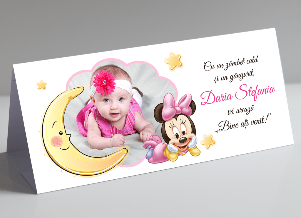 Plic de bani cu poza - Minnie - PBBF-026 - Produse BOTEZ si NUNTA