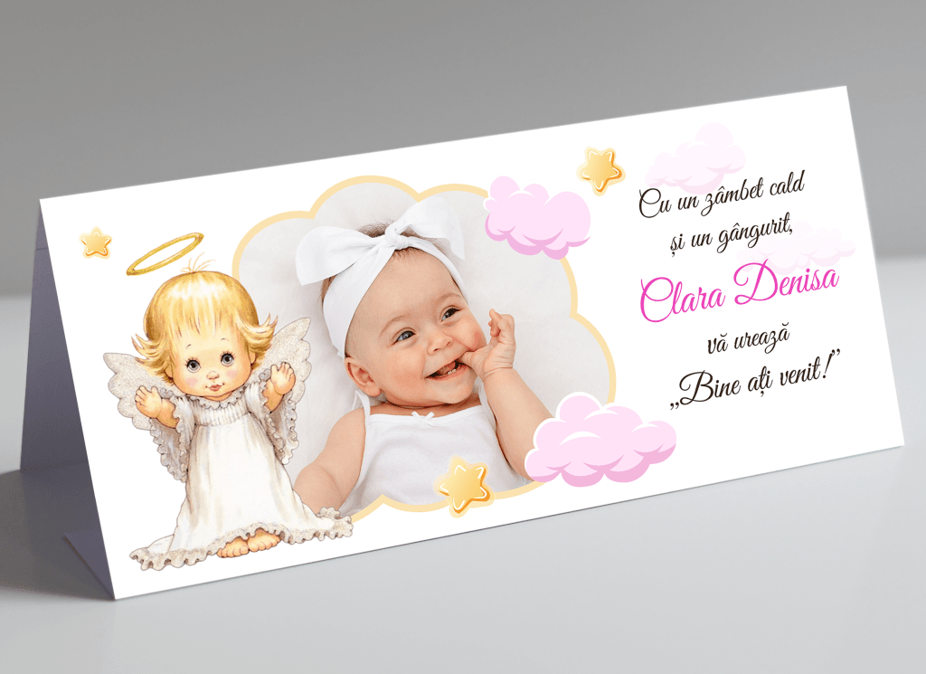 Plic de bani cu poza - Ingeras - PBBF-054 - Produse BOTEZ si NUNTA