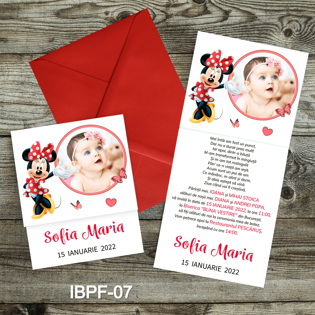 Invitatii botez fete - Decupate - Printese Disney - IBD-04 - Marturii ...