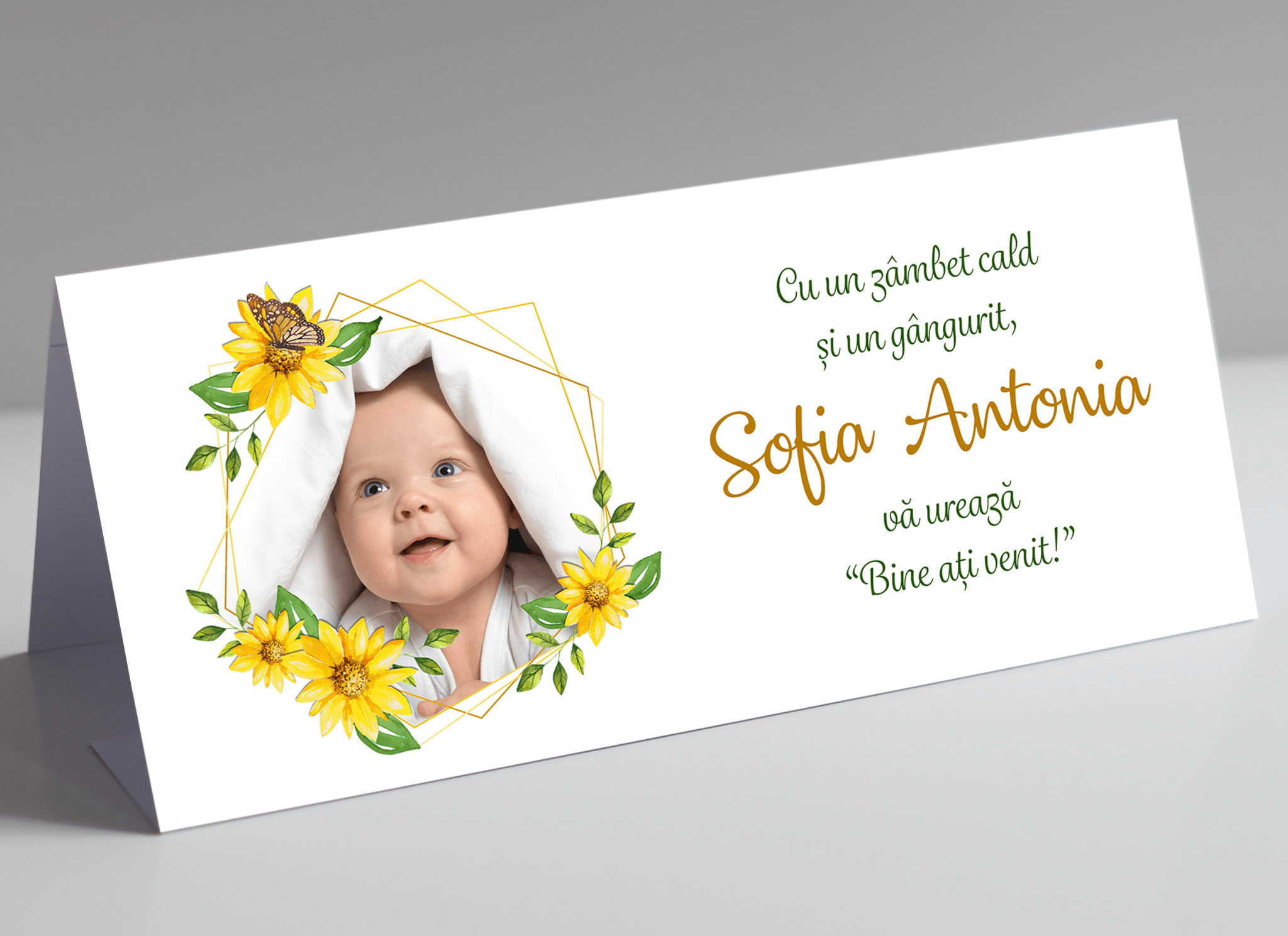 Plic de bani cu poza - Floarea Soarelui - PBBF-064 - Marturii Botez ...