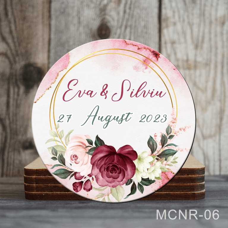 Marturii magnetice nunta inima - MCNI-06 - Produse BOTEZ si NUNTA