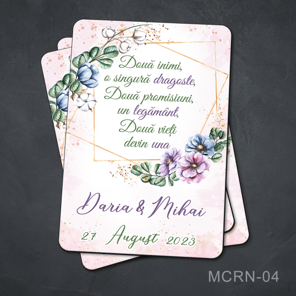 Marturii magnetice nunta inima - MCNI-03 - Marturii Botez baietei si fetite