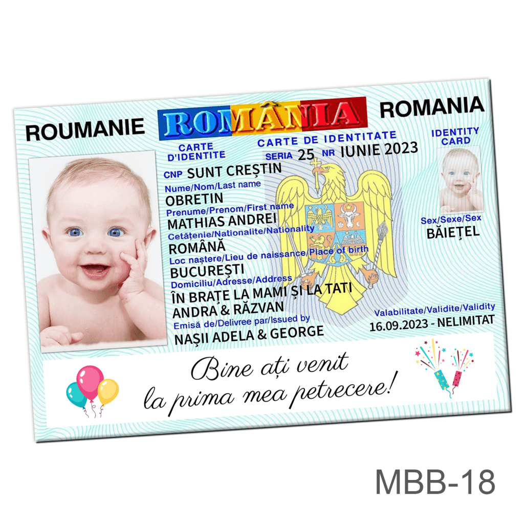 Magnet buletin - baietel - MBB-18 - Marturii Botez baietei si fetite