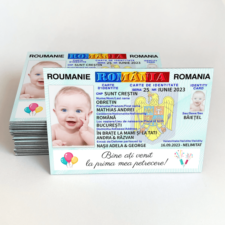 Magnet buletin - baietel - MBB-18 - Produse BOTEZ si NUNTA