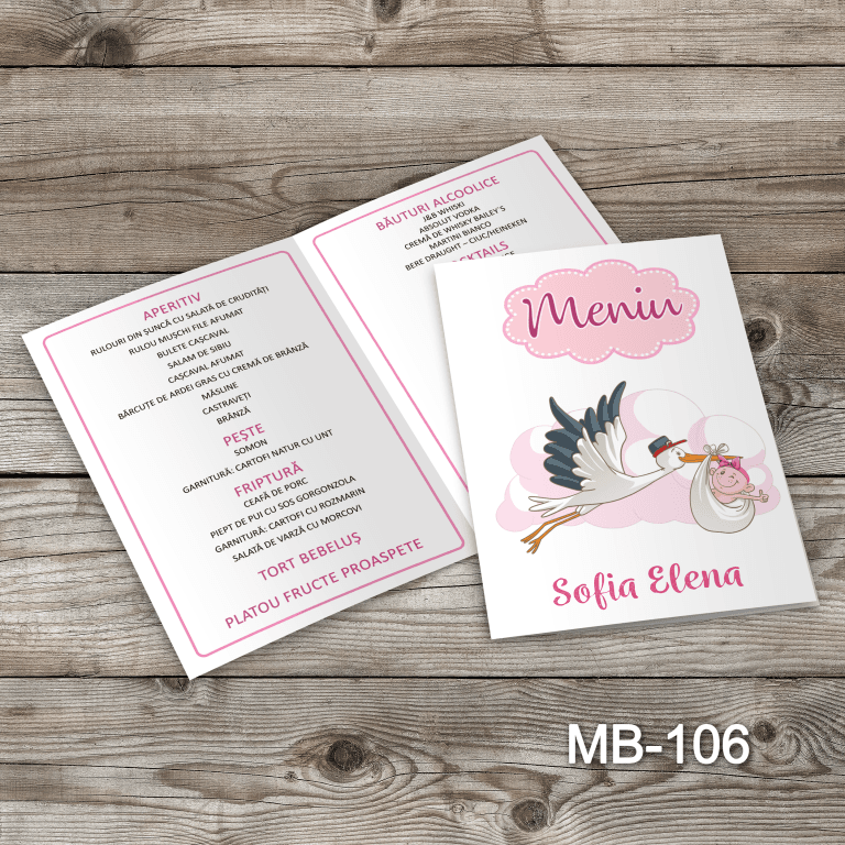 Invitatie digitala botez cu poza - fetite - Barza - IBF-67 - Produse ...